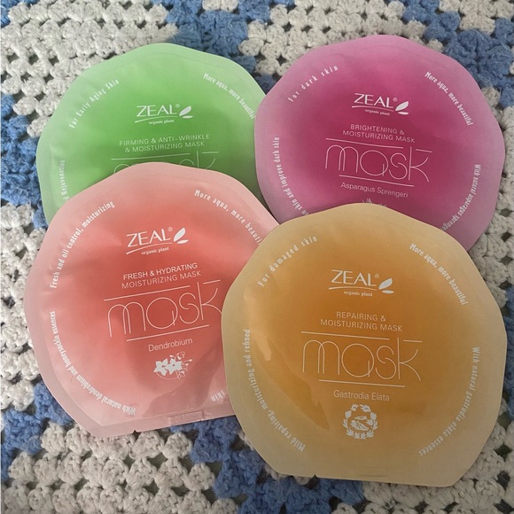 Skincare | Zeal Organic Plant Facial Mask Set 4pack New Sealed | Poshmark
